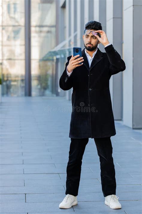 Surprised Business Man Use Smartphone Loses Bad News Fortune Loss