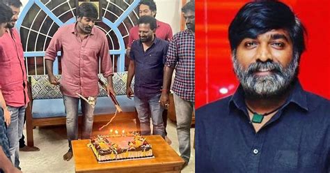 Vijay Sethpathi Apologize For Using Sword To Cut Birthday Cake വിജയ് സേതുപതി പിറന്നാള്‍ ആഘോഷം