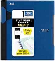 Movable Pocket Divider Five Star Advance Spiral Notebook 1 Subject
