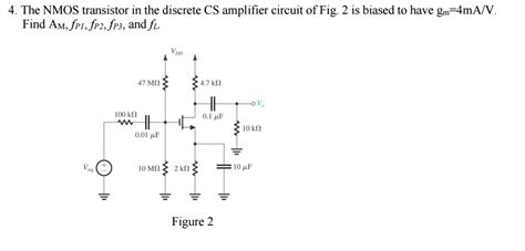 Solved The Nmos Transistor In The Discrete Cs Amplifier
