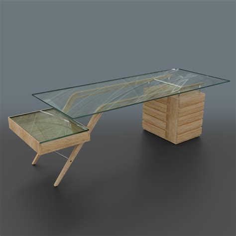 Protractor Desk Desks Models Blenderkit