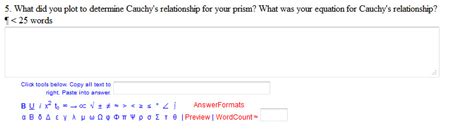 What Did You Plot To Determine Cauchy S Relationship Chegg Com