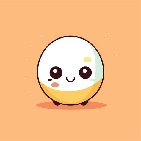 Cute Kawaii Egg Chibi Mascot Vector Cartoon Style 23374495 Vector Art