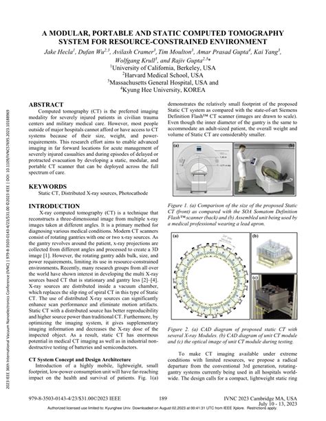 Pdf A Modular Portable And Static Computed Tomography System For