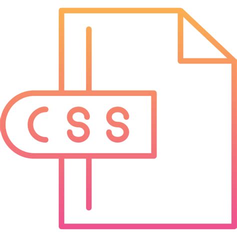 Icône de Fichier css Generic gradient outline