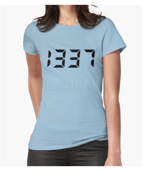 1337 Leet Geekhacker Digital Clock Style Black Text Geeksta