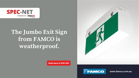 Weatherproof Exit Sign By FAMCO