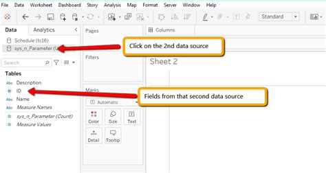 Tableau Desktop 2 Different Sheets With Their Own Data Source Stack Overflow