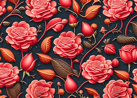 3d Rose Pattern Ai Artwork 3d Rendering Rose Pattern Pink 3d Rose