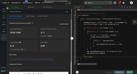 Solved 3 Sum With Hashmap In Gfg Challenge Smruti Mundada Posted On