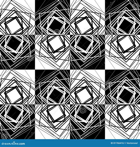 Abstract Geometric Pattern Monochrome Background Repeatable Te Stock Vector Illustration Of