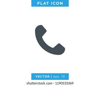 Phone Icon Vector Flat Design Template Stock Vector Royalty Free