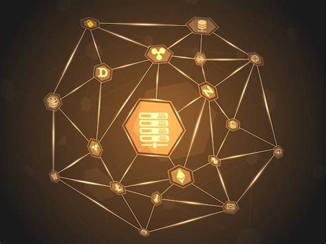 Premium Vector Blockchain Network Concept Distributed Ledger