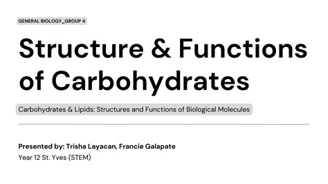 SOLUTION Structures And Functions Of Carbohydrates Studypool