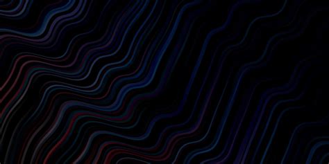 Dark Blue Red Vector Template With Lines Bright Illustration With Gradient Circular Arcs Pattern