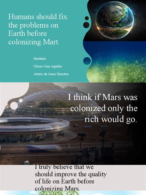 humans should fix the problems on earth before pdf