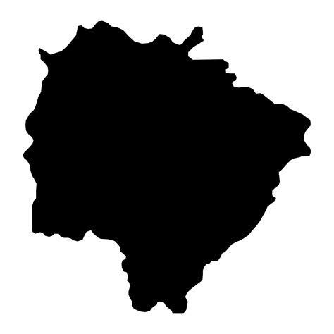 Mapa De Mato Grosso Do Sul Estado Do Brasil Ilustração Vetorial