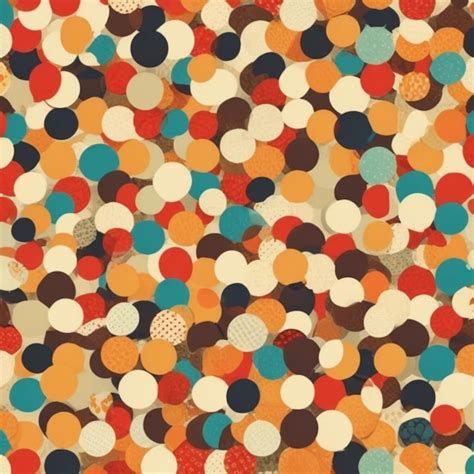 Abstract Geometric Pattern Artwork Retro Colors And White Background