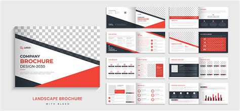 조경 사업 회사 프로필 브로셔 디자인 기업 16 페이지 풍경 브로셔 디자인 템플릿 크리 에이 티브 모양 보고서에 대한 스톡 벡터