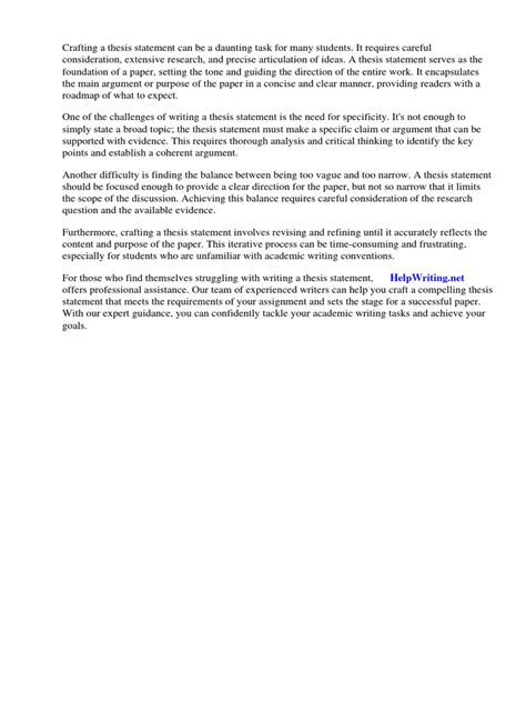 Facts About Thesis Statements Pdf Thesis Essays
