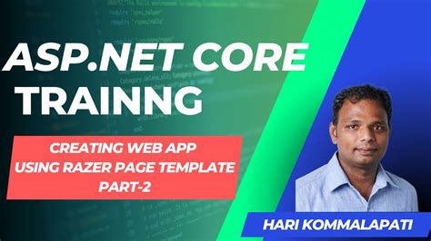 3aspnet Core Training Creating A Web App With Razor Pages Session 2 Youtube