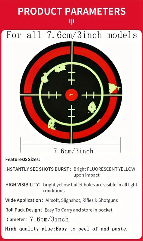 Shooting Target Sticker Roll Adhesive Target Temu
