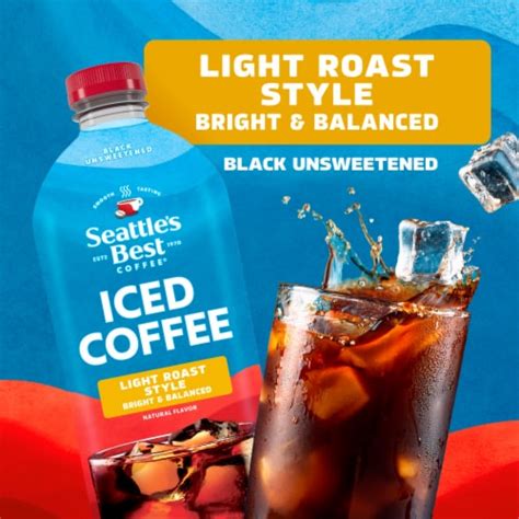 Seattles Best Iced Coffee Light Roast Style Black Unsweetened Ready To