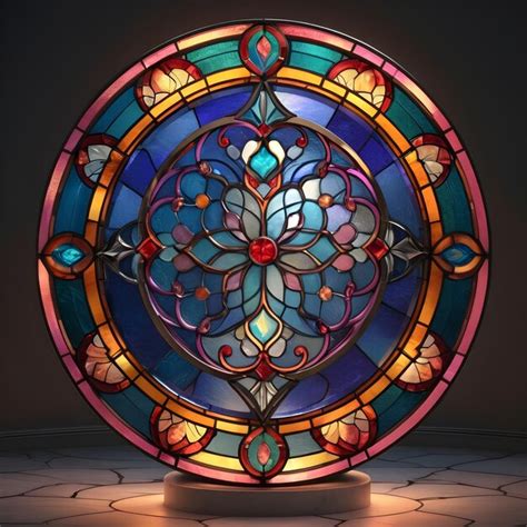 Premium Photo Circle Stained Glass