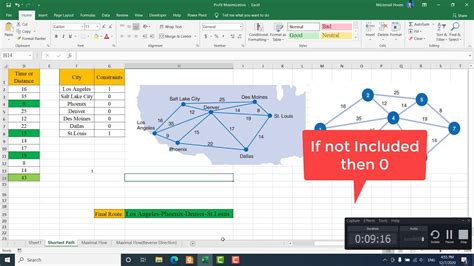 Find The Shortest Path Using Excel Solver Network Optimization Tutorial Youtube