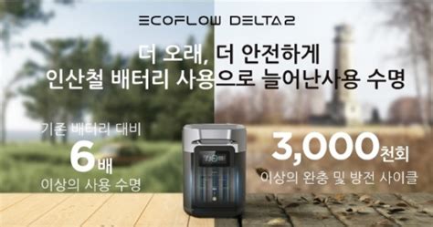 에코플로우 인산철 베터리 장착 신제품 델타2 사전예약 실시