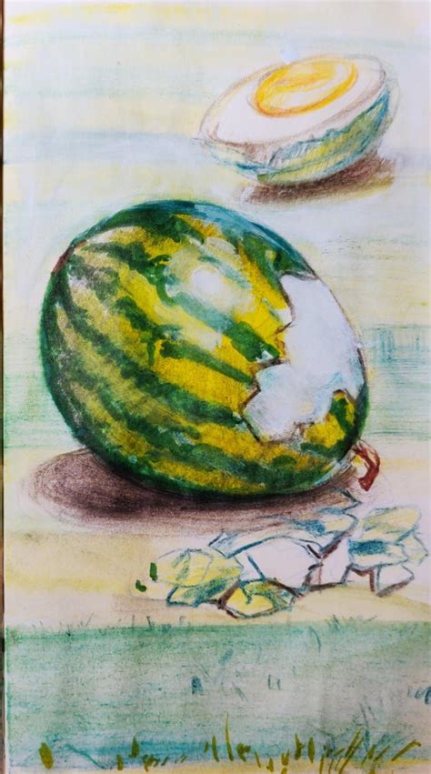 Watermelon Easter Egg Surrealismart