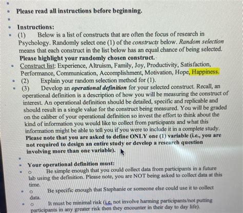 Solved Please Read All Instructions Before Beginning