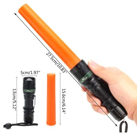 1 Pc Safety LED Flashlight Red Flashing Mode Signa Vicedeal