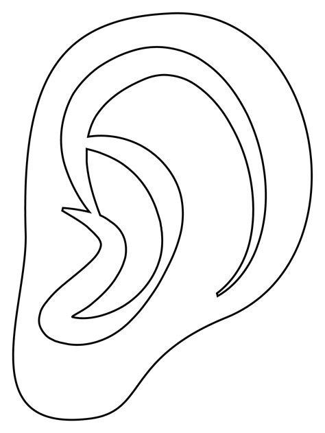 Ear Coloring Page Colouringpages