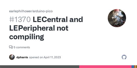 Lecentral And Leperipheral Not Compiling Issue Earlephilhower Arduino Pico Github