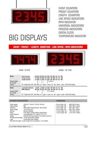 Electronic Switches Wall Mounted Jumbo Display Process Indicator At ₹ 8000 In Nashik