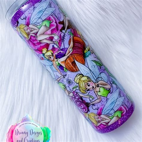 Tinker Bell Custom Cups Etsy