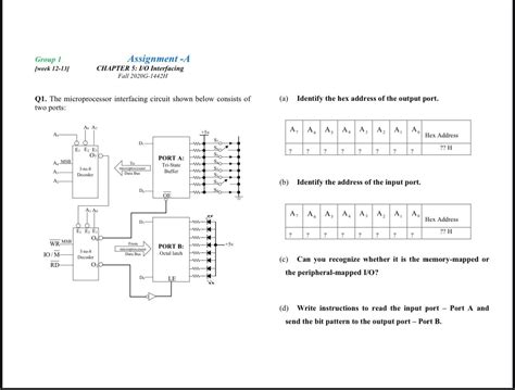 Q1 The Microprocessor Interfacing Circuit Shown Chegg Com