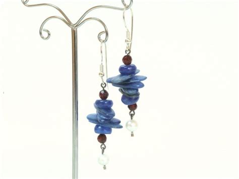 earrings by yelena turetsky merener royal blue earrings blue