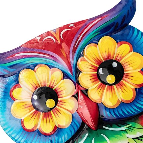 Talavera Metal Owl Outdoor Wall Decor 11 At Home