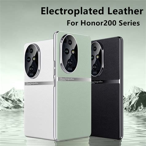 Fashion Plating Leather Case For Huawei Honor Pro Casing Ultra Thin Hard Metal Lens