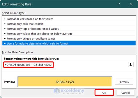 Highlighting Row With Conditional Formatting Based On Date In Excel
