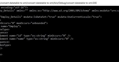 How Create Xml Schema For Data Table Or Dataset In Csharp Aspnet