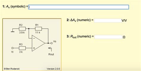 Solved Exercise 9 3 Effects Of The Finite Open Loop Gain An Chegg Com