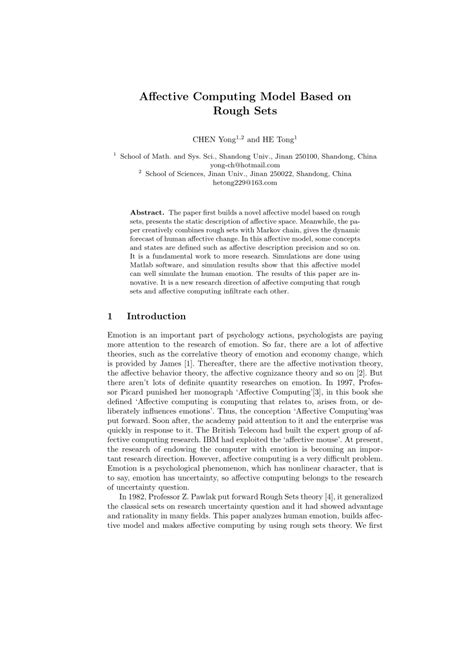 pdf affective computing model based on rough fuzzy sets