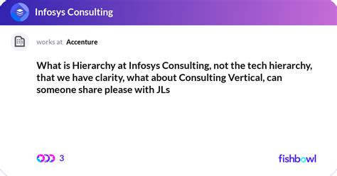 What Is Hierarchy At Infosys Consulting Not The T Fishbowl