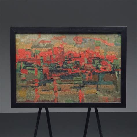 Abstraction Painting By B Goad 1960s 265629