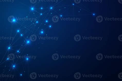 Abstract Connecting Dots Polygonal Background Connection Technology