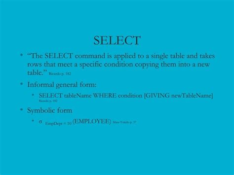 Relationalalgebra Database Management System Ppt