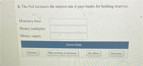 Solved The Monetary System End Of Chapter Problem For Each Chegg Com